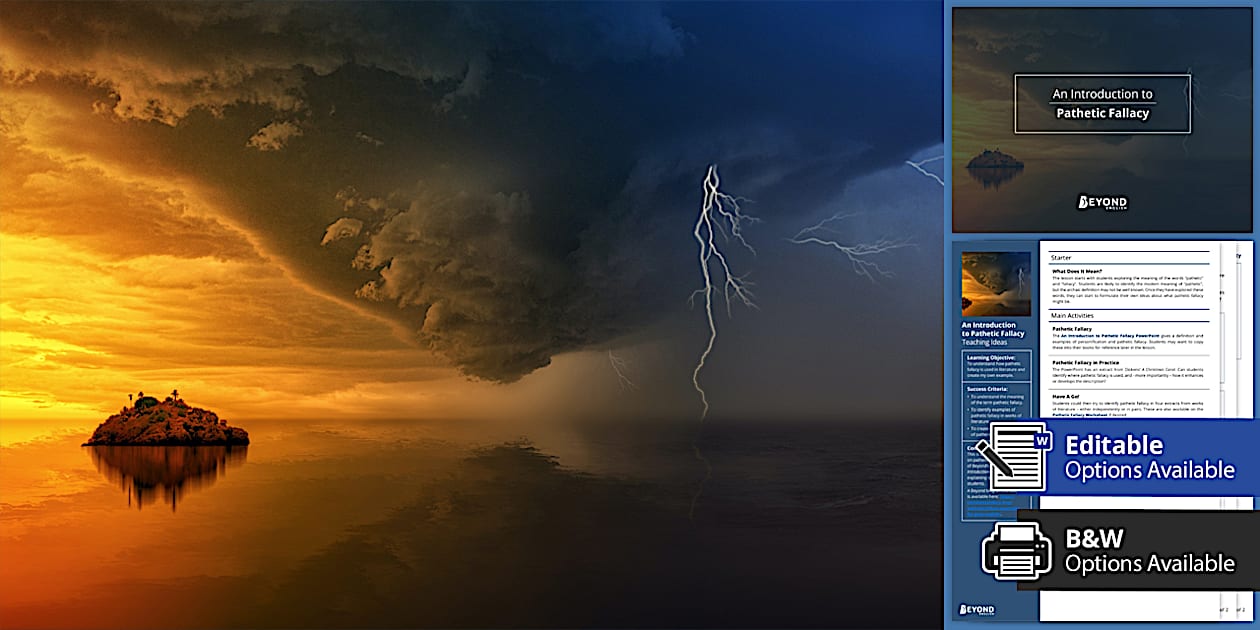 Pathetic Fallacy Teaching Pack with PowerPoint Presentation