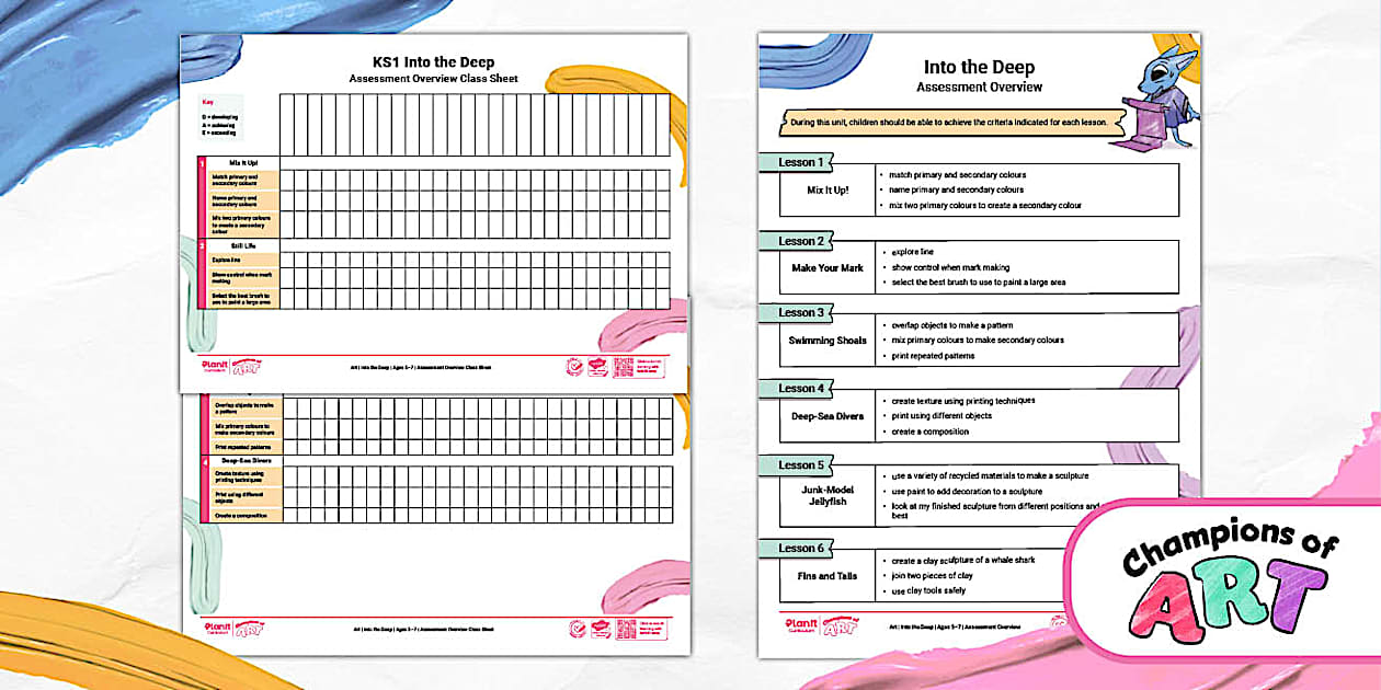 Champions of Art: KS1 Into the Deep - Assessment Pack