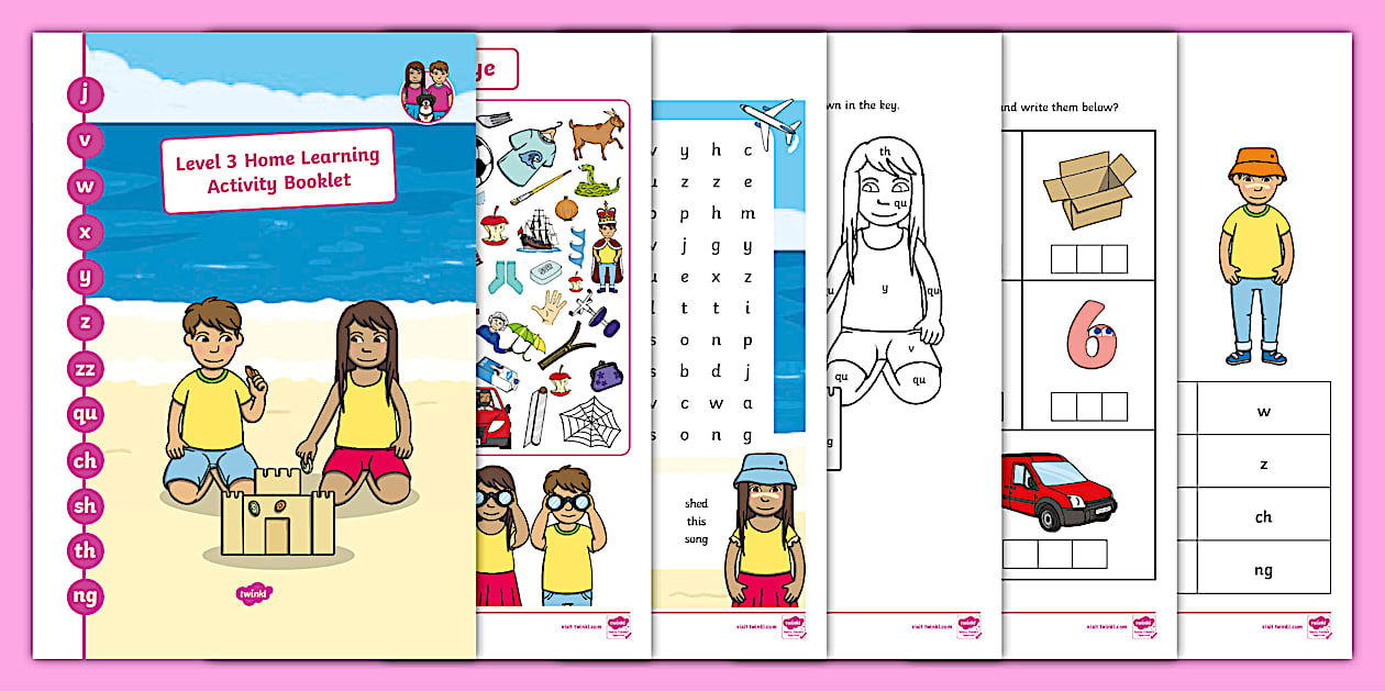 Phonics Home Learning Activity Booklet Level 3 - Twinkl
