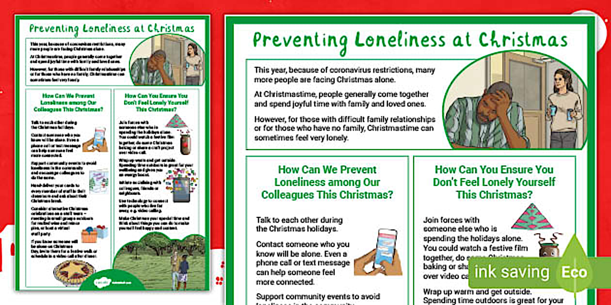 Loneliness at Christmas Poster | Christmas Wellbeing Support