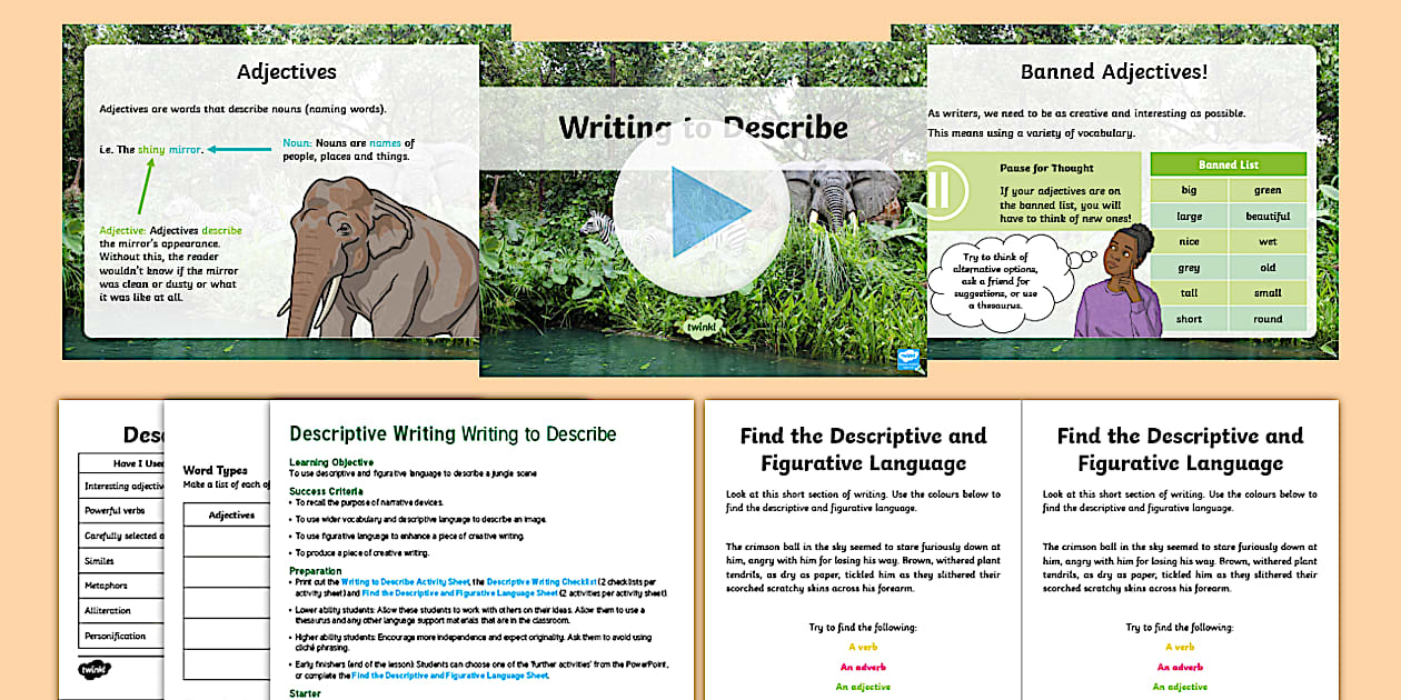 Descriptive Techniques Writing Pack - Writing Examples