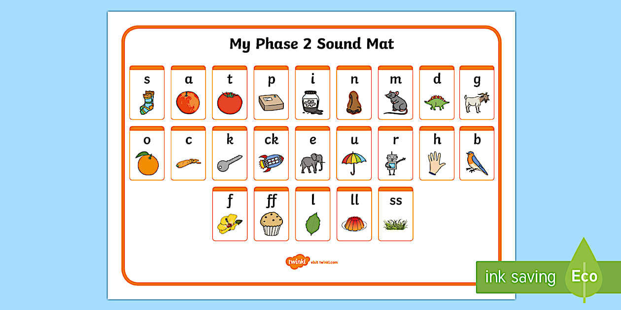Phase 2 Sound Mat (teacher made) - Twinkl