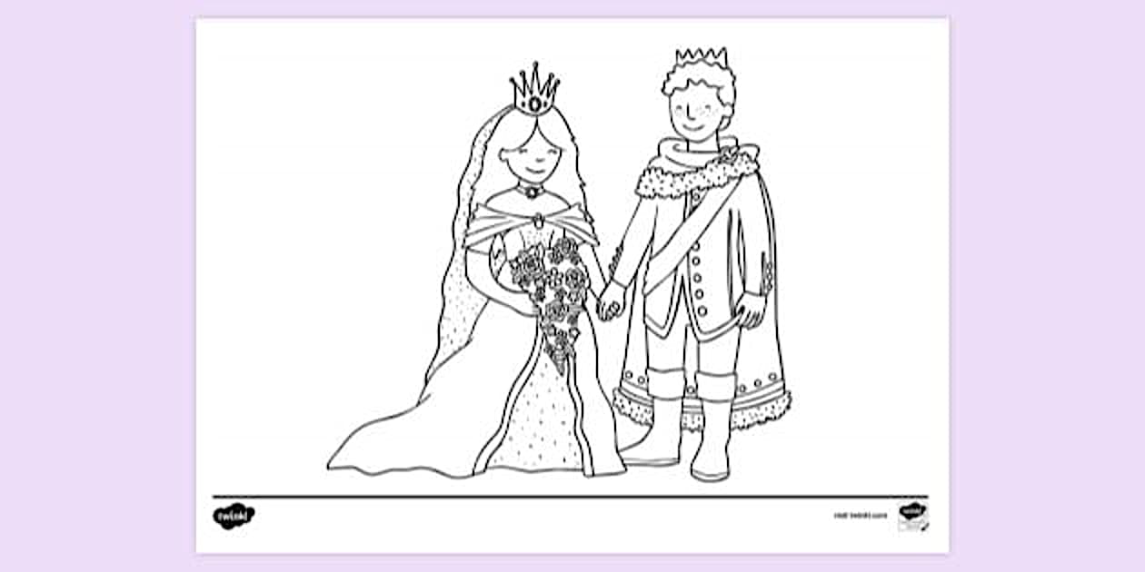Prince and Princess Colouring Page | Colouring Sheets