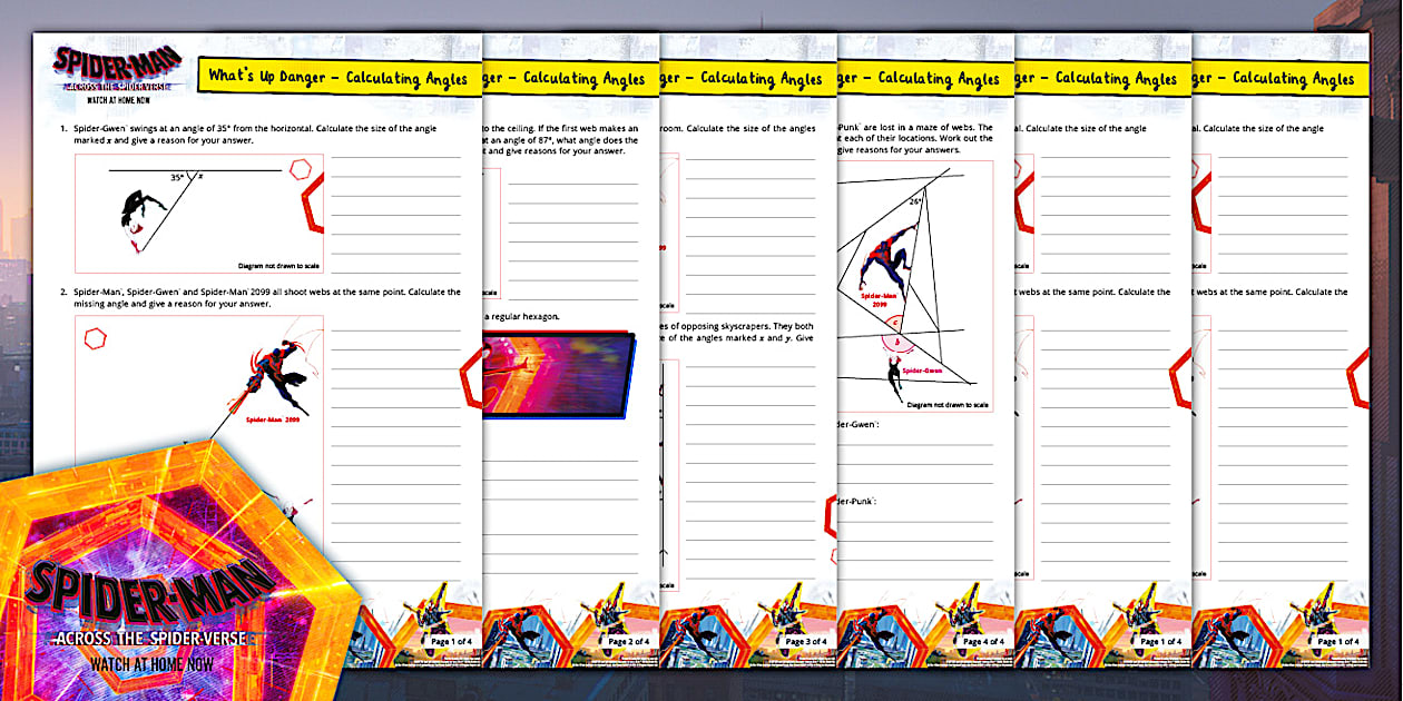 FREE! - 👉 Spider-Man™: Calculating Angles - Twinkl