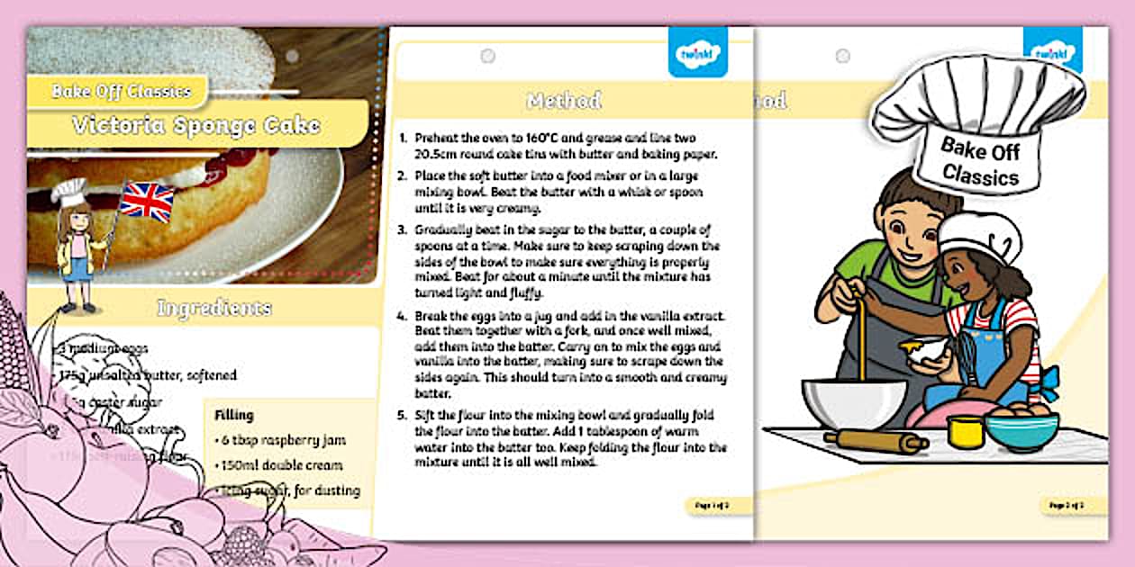 Victoria Sponge Cake Recipe - Bake Off Classics | Twinkl Yum