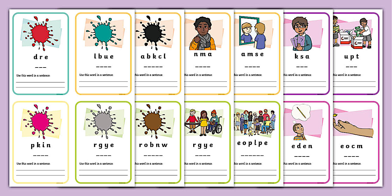 Functional Sight Words: Word Scramble - Twinkl