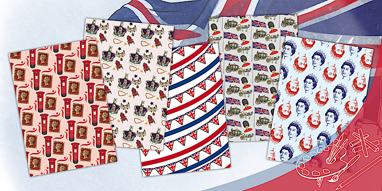 British Royal Pattern Posters Pack (teacher made) - Twinkl