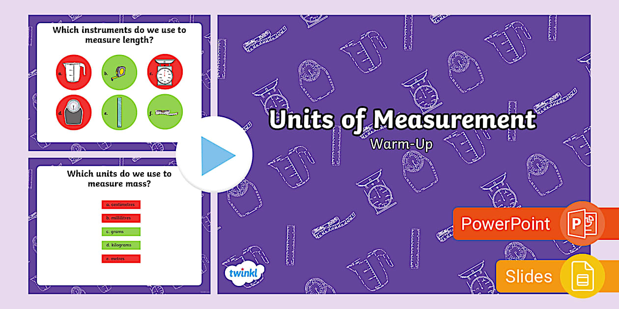 Units of Measurement Warm-Up PowerPoint | Length PowerPoint