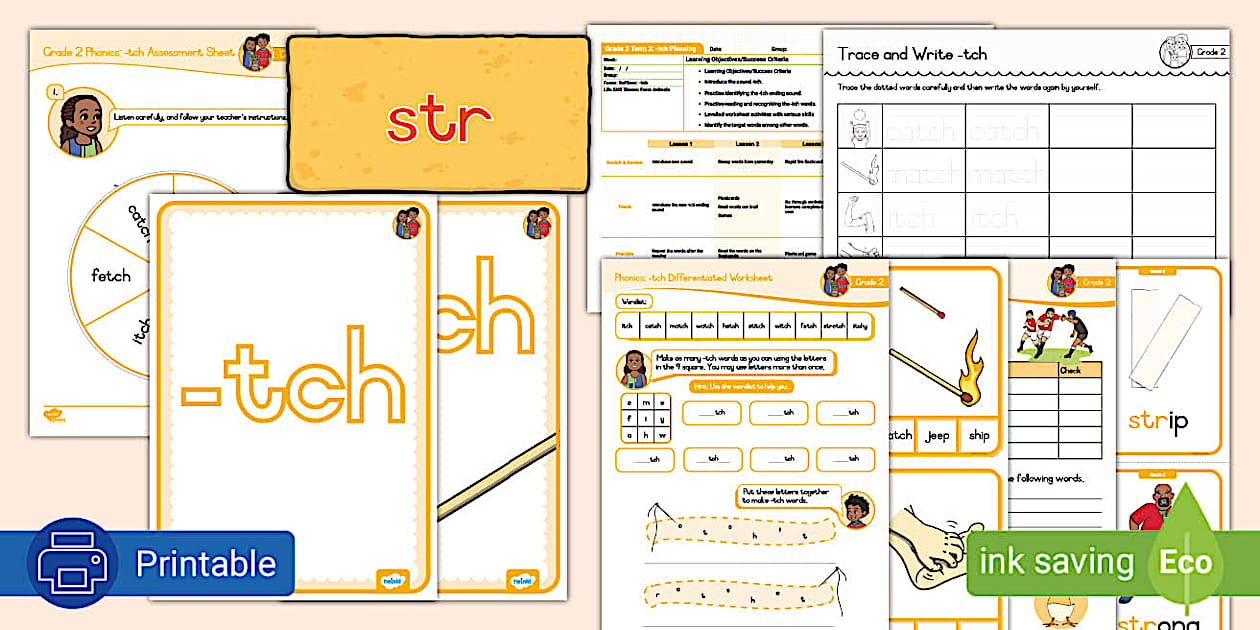 Grade 2 Phonics Pack -tch