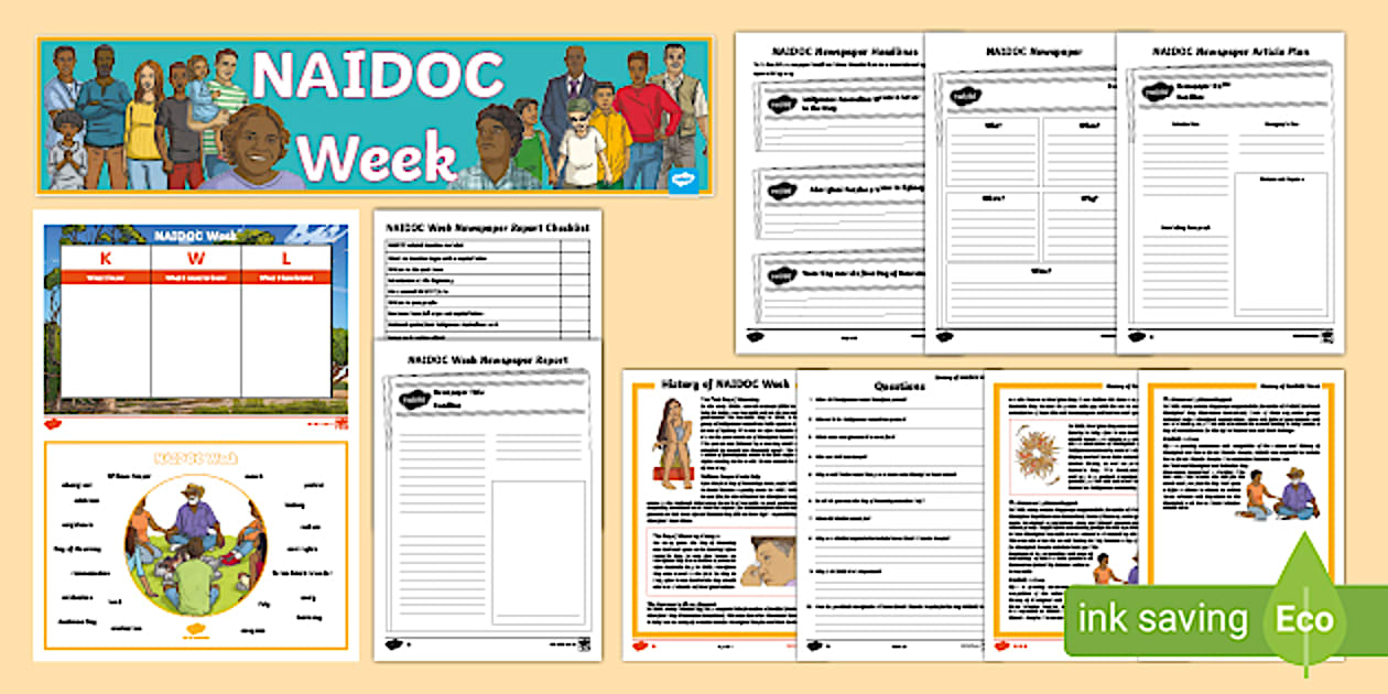 NAIDOC Week Newspaper Writing Activity Pack | Primary Lesson