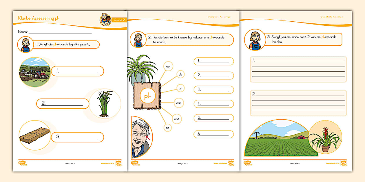 Graad 2 Klanke Assessering pl- (teacher made) - Twinkl