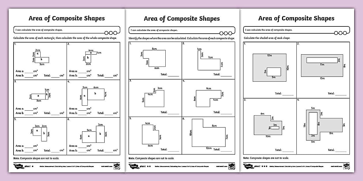 👉 Area of Composite Shapes (teacher made) - Twinkl