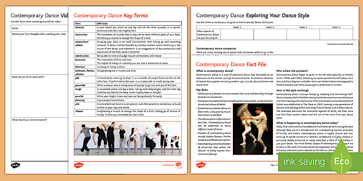 Contemporary Dance Activity Pack