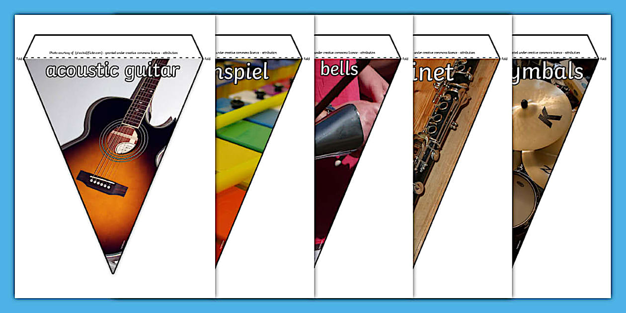 Music Photo Display Bunting (teacher made) - Twinkl