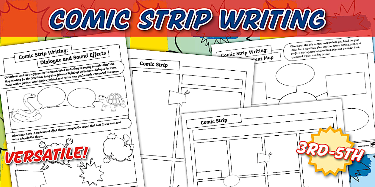 Sketch Squad: Making a Comic Strip Worksheets for 3rd-5th
