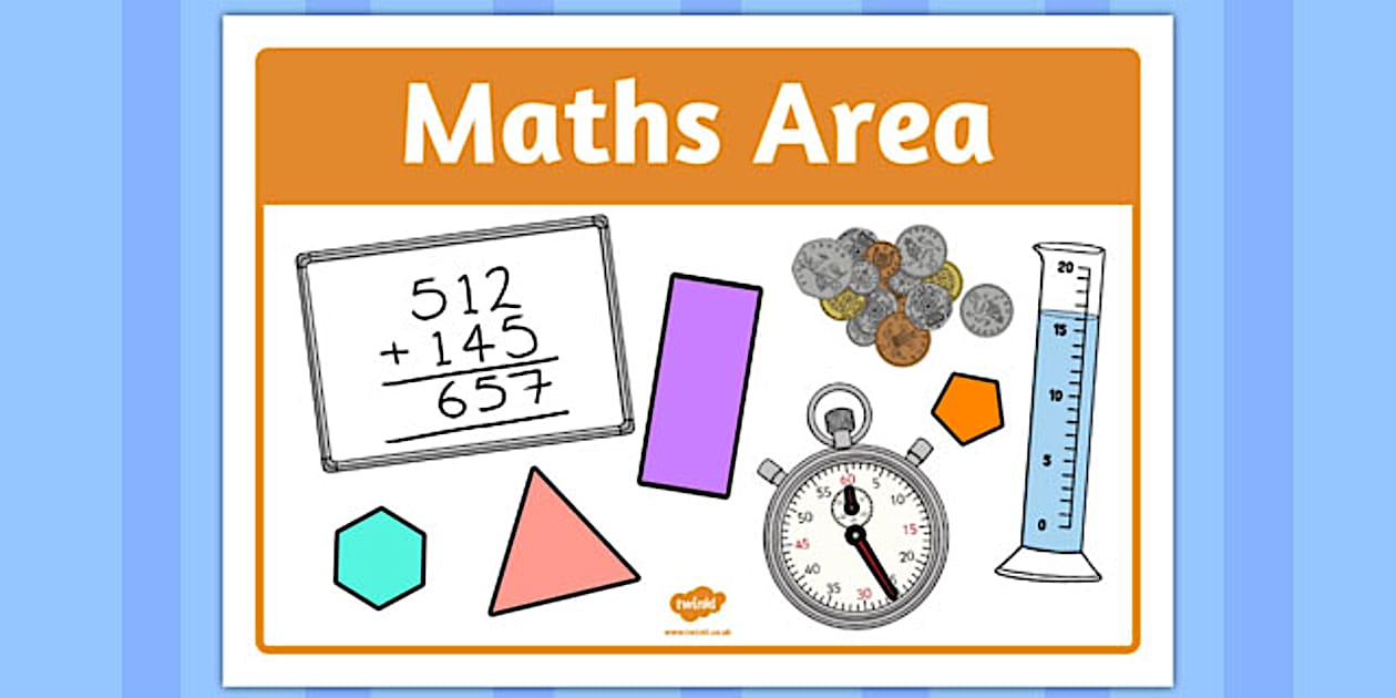 Editable Maths Area Sign (Hecho por educadores) - Twinkl