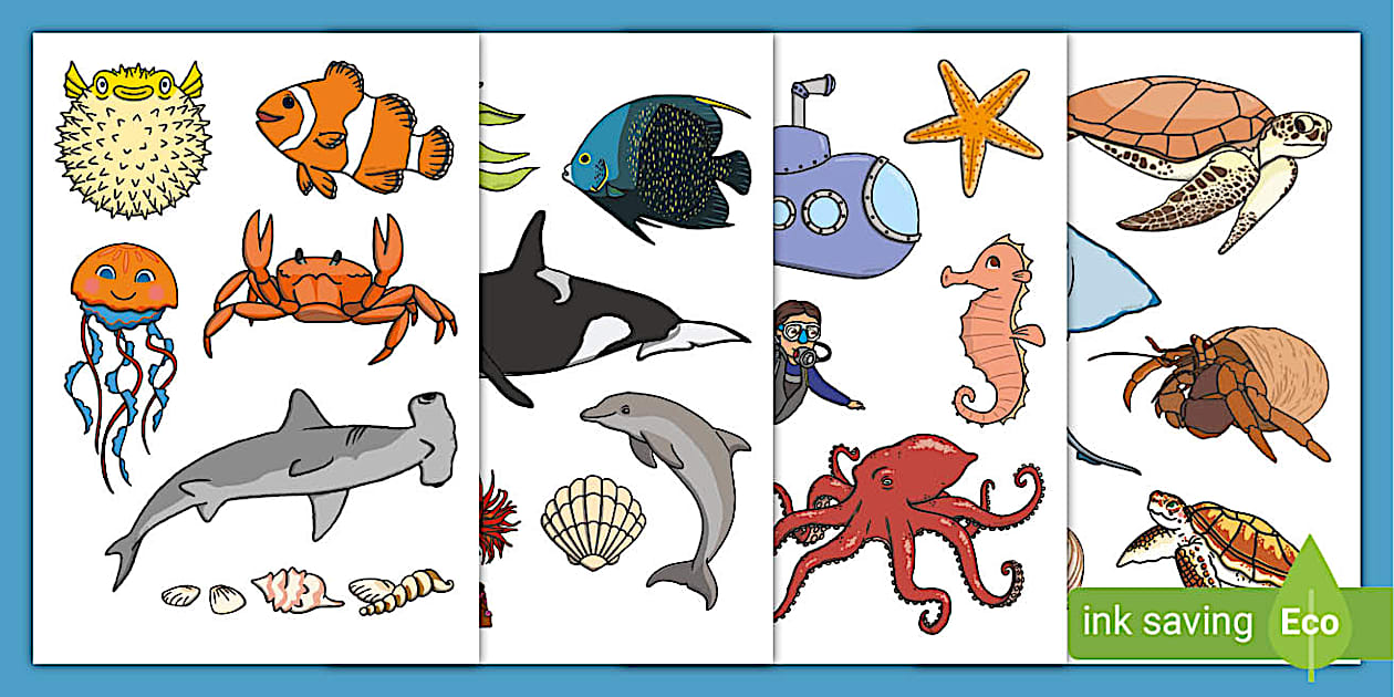 Editable Under the Sea Small World Characters - Twinkl