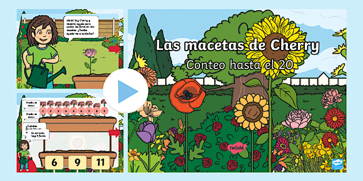 PowerPoint: Contar las flores hasta el 20 - Twinkl