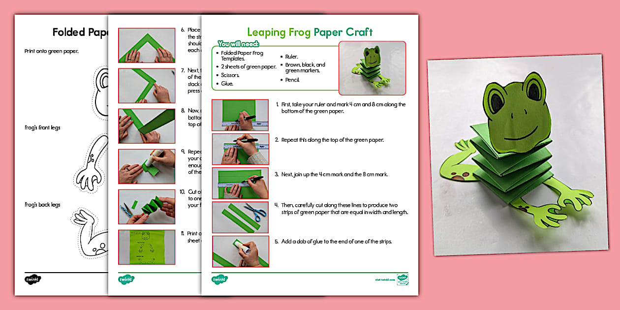 Leaping Frog Paper Craft