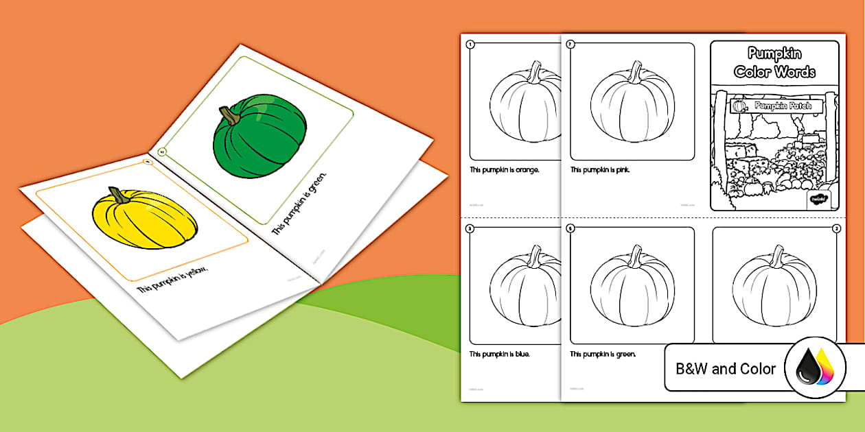 Pumpkin Color Words Early Emergent Reader | Twinkl - Twinkl