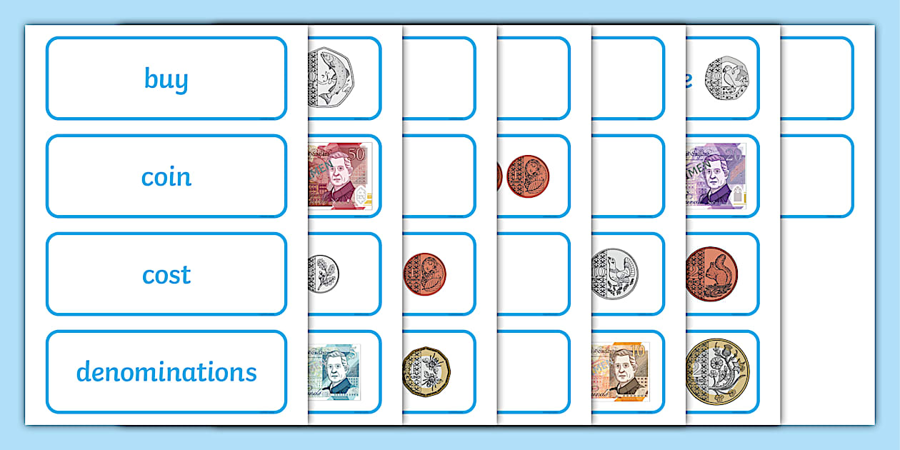 👉 Y1 Money Vocabulary Cards (teacher made) - Twinkl