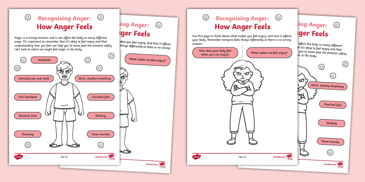* NEW * Recognising Anger: How Anger Feels - Twinkl