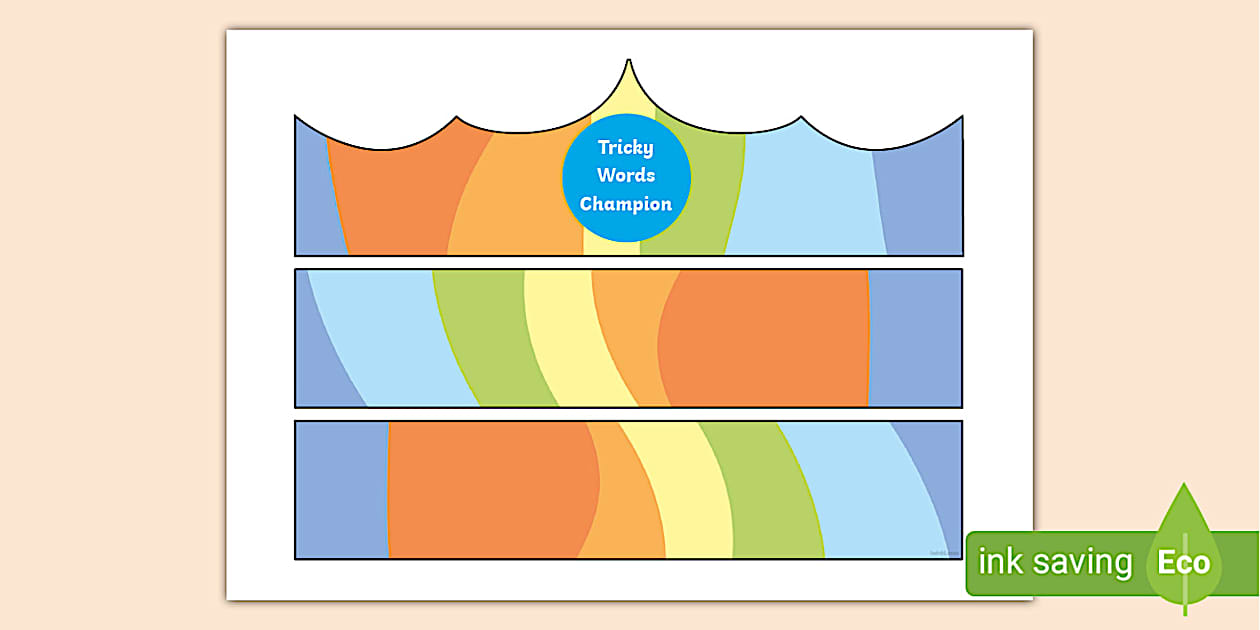 Tricky Words Champion Crown (teacher made) - Twinkl