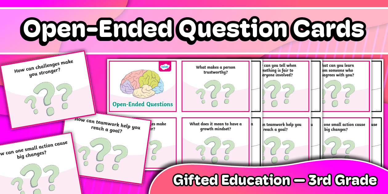 Open-Ended Question Cards for Gifted Education | 3rd Grade
