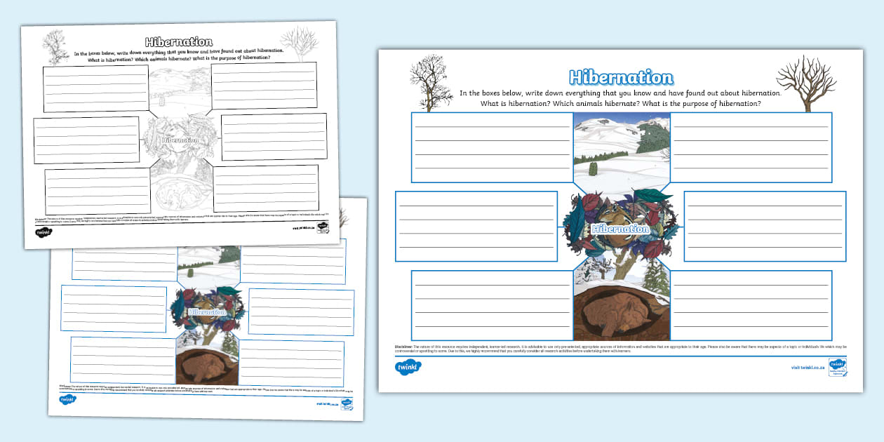 * NEW * Hibernation Mind Map - Twinkl Science - Twinkl