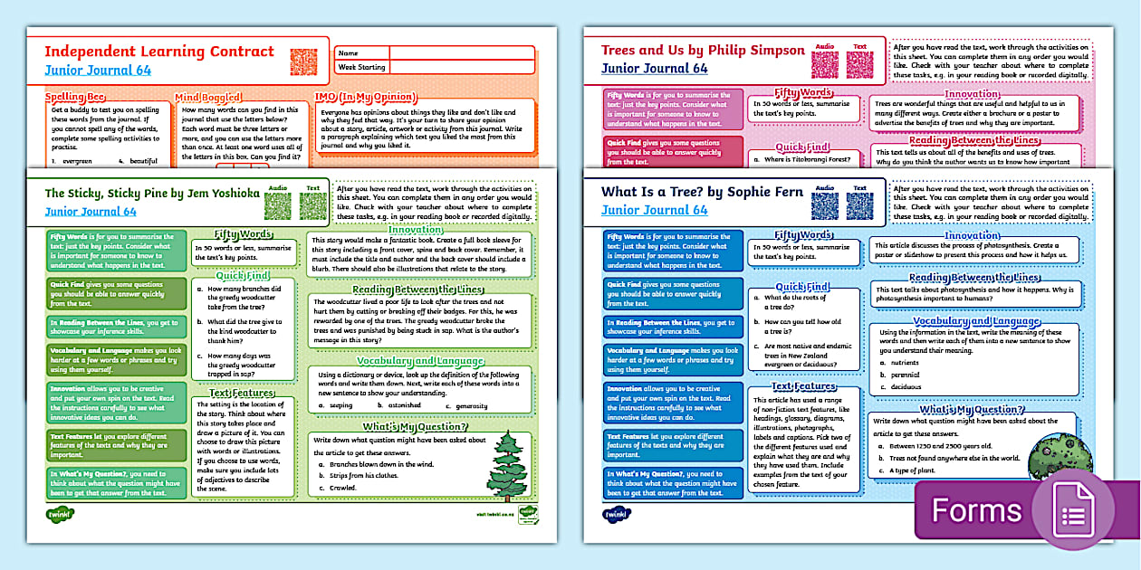 Junior Journal 64 November 2022: Follow-Up Activity Pack