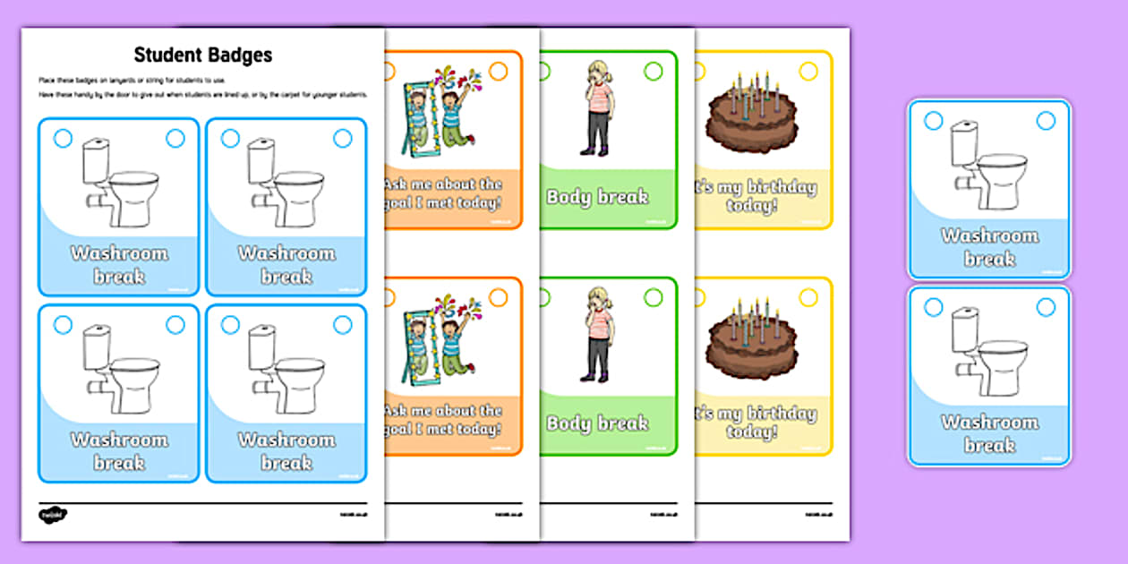 Classroom Management Badges for Students (Teacher-Made)