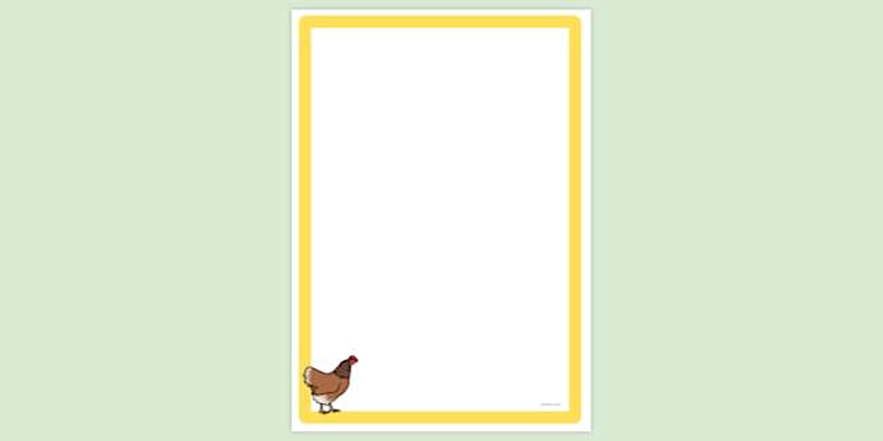 Hen Page Border | Page Borders | Twinkl - Twinkl