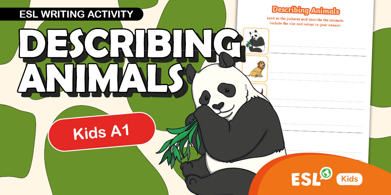 ESL Animals Description Activity for Kids
