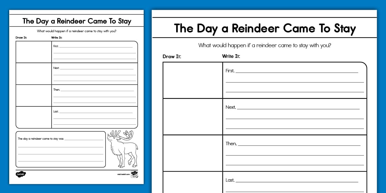 The Day a Reindeer Came To Stay Sequence Writing Prompt