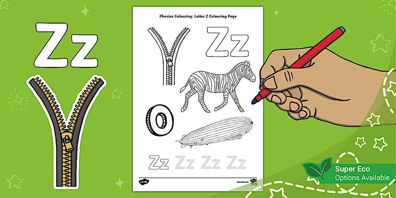 Letter Z Phonics Colouring Sheet | Parents Resource - Twinkl