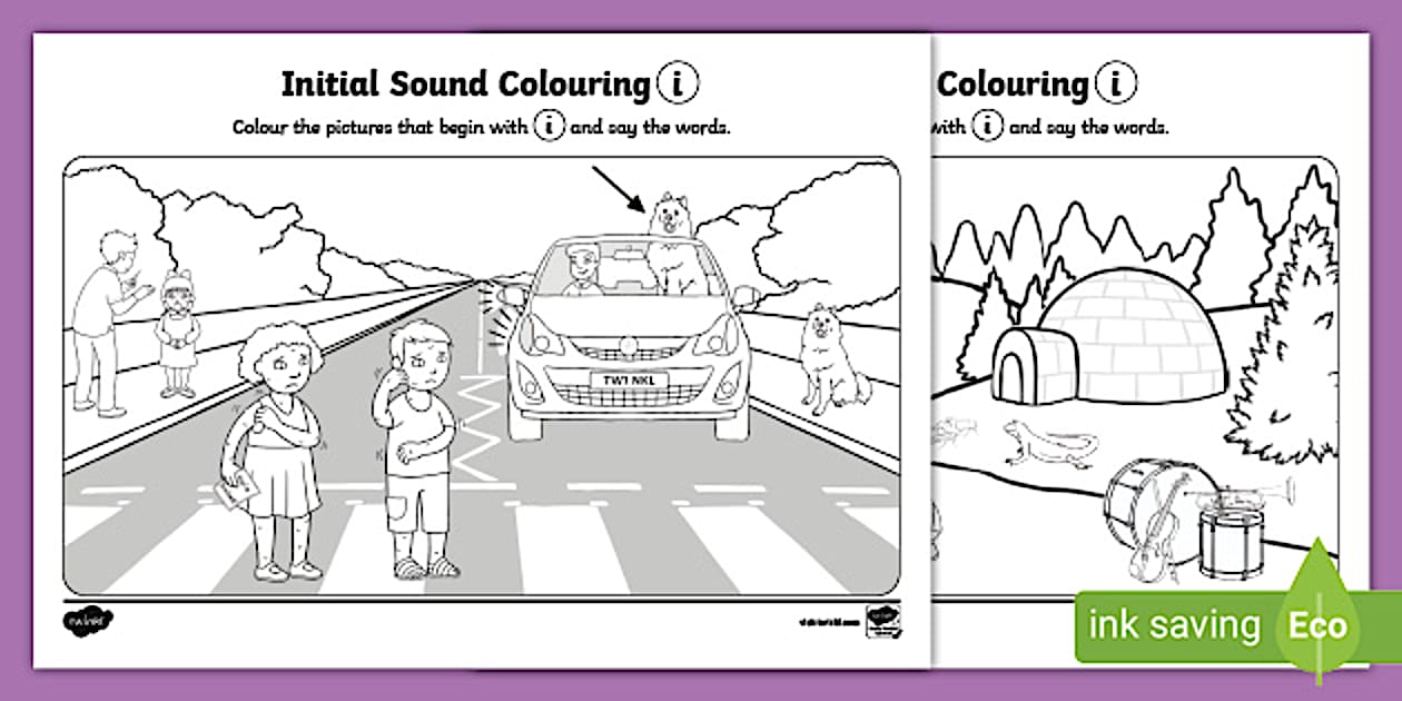 Initial Sounds Colouring Activity: Letter i (teacher made)