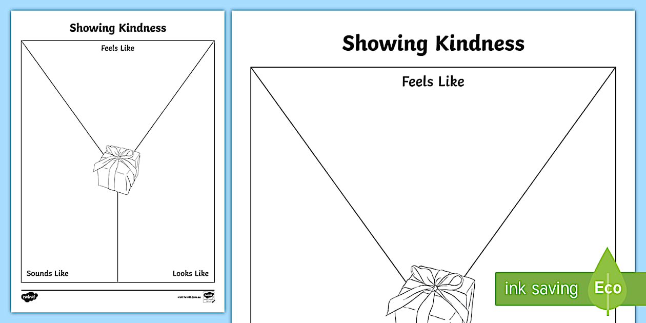 World Kindness Day Y Chart Worksheet - Twinkl
