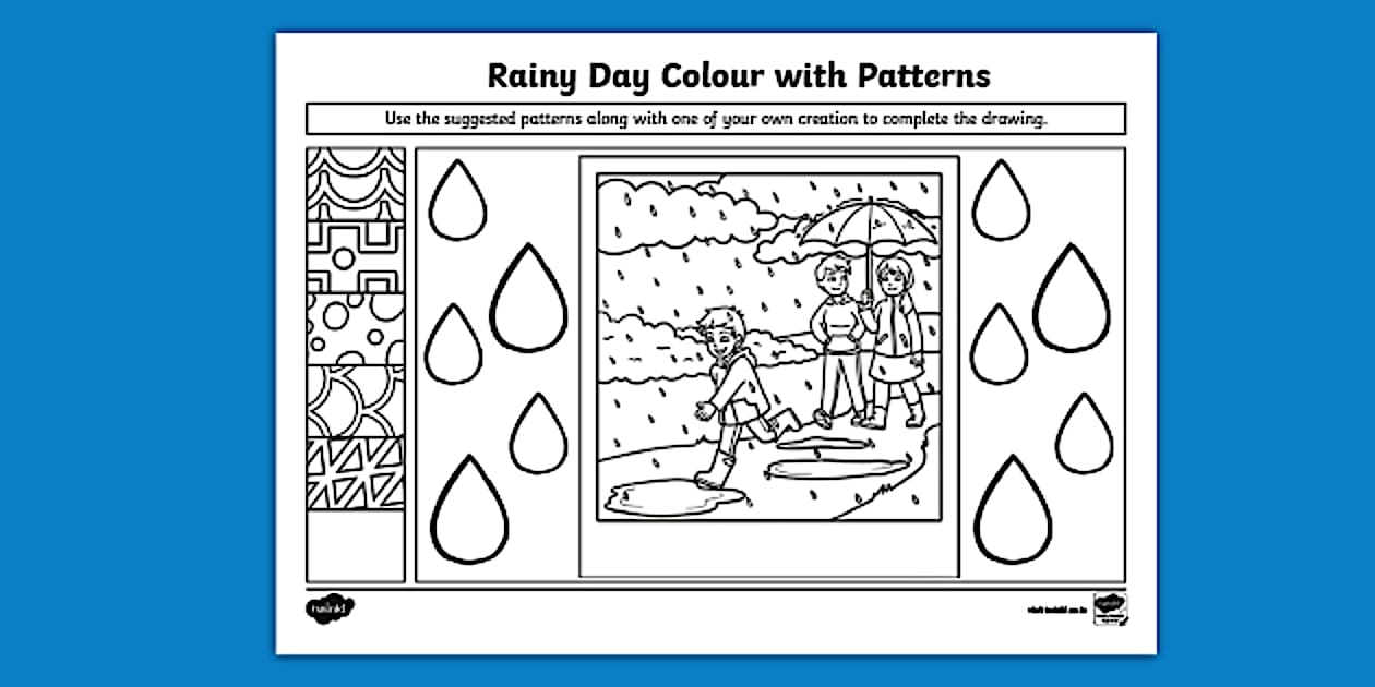 Rainy Day Colour with Patterns Activity (Lehrer gemacht)