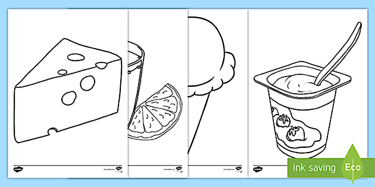 French Food Colouring Pages (teacher made) - Twinkl