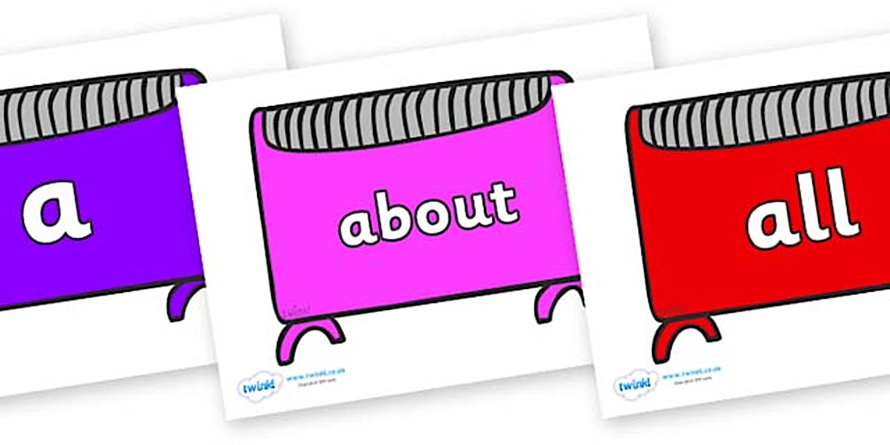 100 High Frequency Words on Heaters (Teacher-Made) - Twinkl