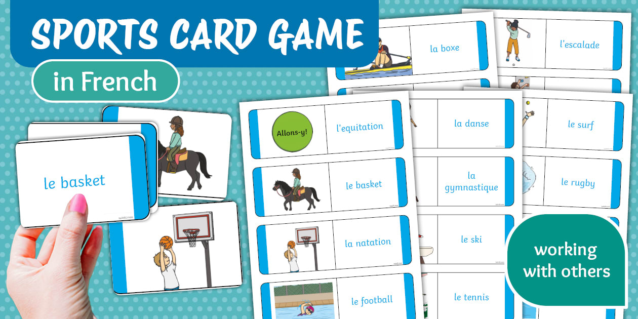 Sports Card Game in French