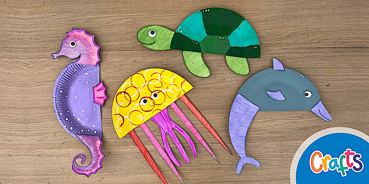 Paper Plate Sea Creatures (teacher made) - Twinkl