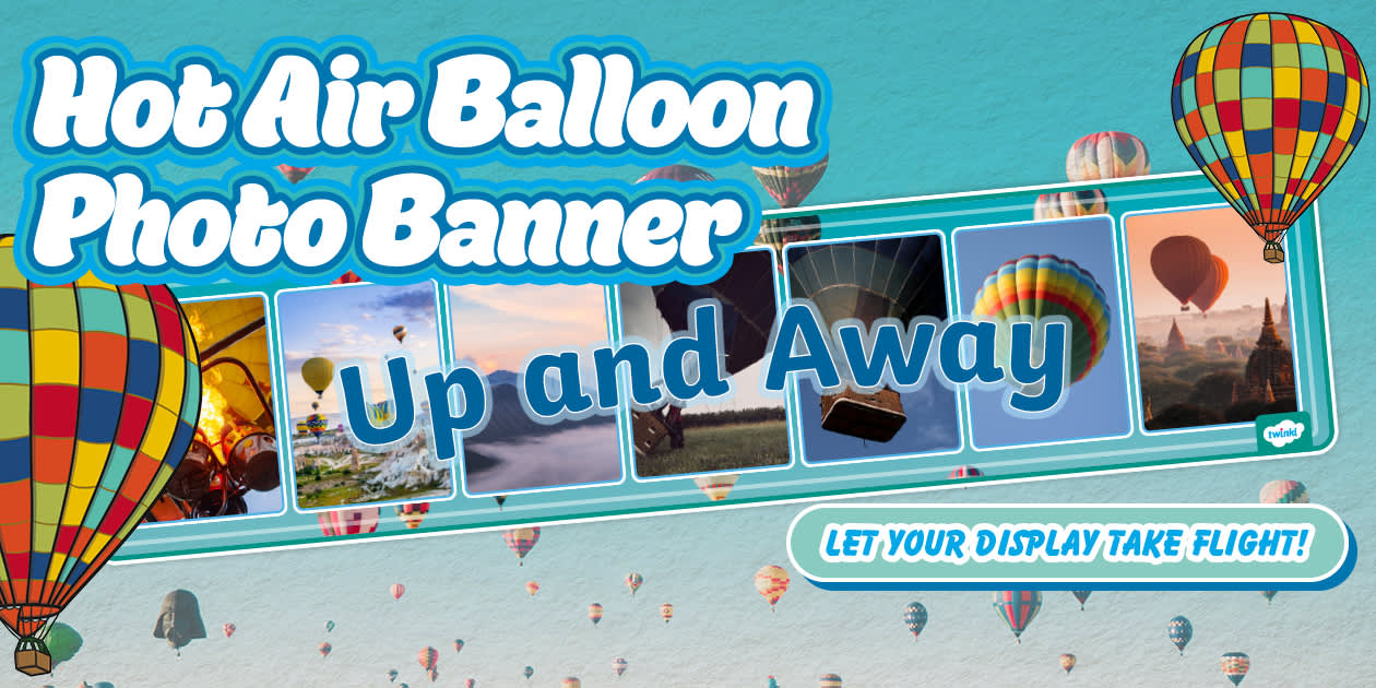 * NEW * Hot Air Balloon Photo Display Banner