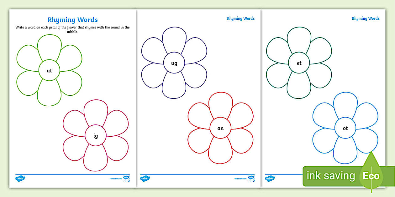 Rhyming Words Worksheet - Twinkl - Educational Resources