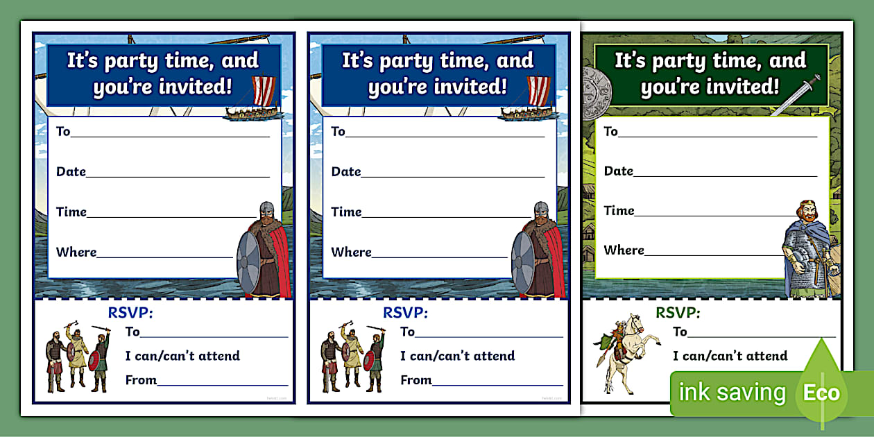Viking-Themed Party Invitations | Twinkl Party | KS1