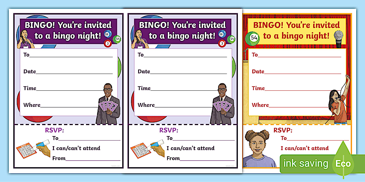 Bingo Invitation | Twinkl Party Printables | Bingo Night