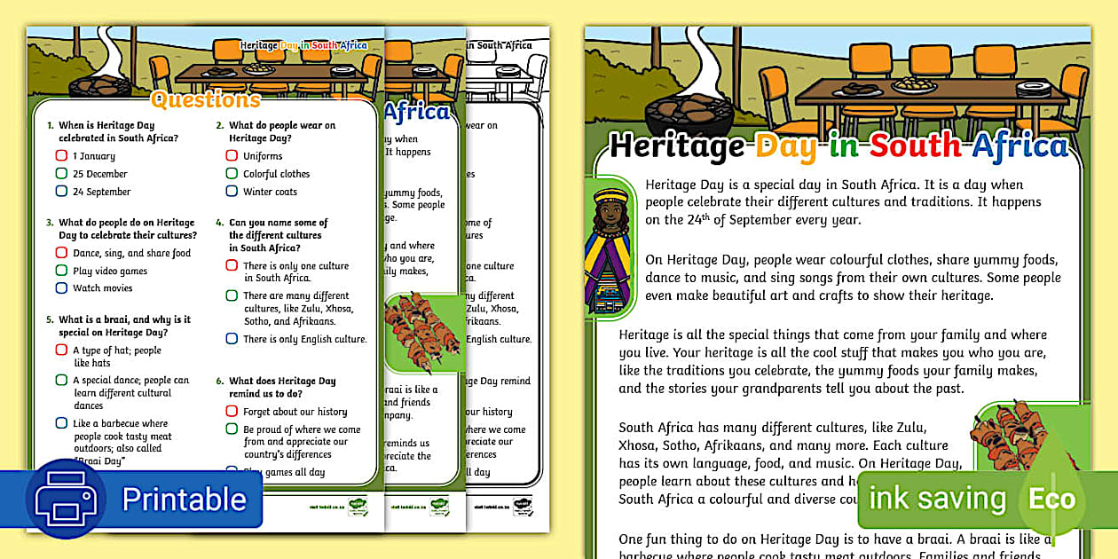Heritage Day in South Africa (teacher made) - Twinkl
