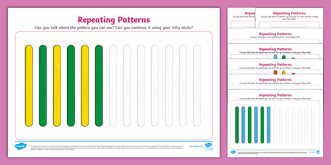 Lolly Stick AB Simple Pattern Cards | Twinkl (teacher made)