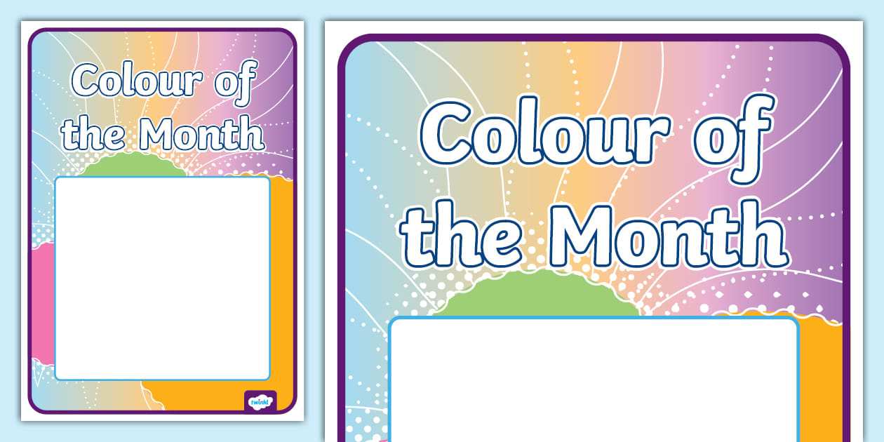Colour of the Month Display Poster (teacher made) - Twinkl