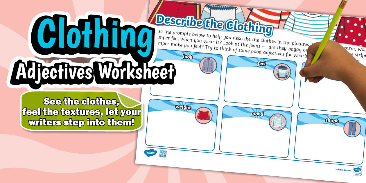 Clothing Adjectives Worksheet